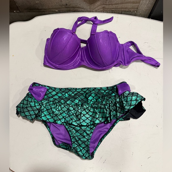 Disney | Swim | Disney The Little Mermaid Bikini Top Bottom | Poshmark
